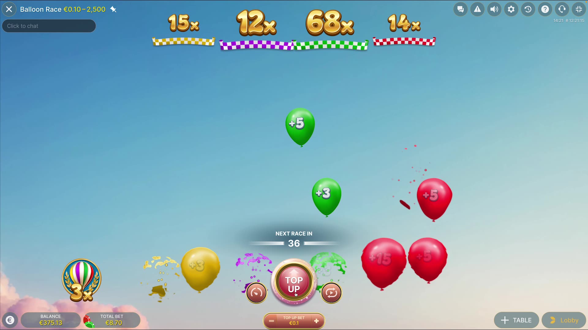 Balloon Race Game | Get up to $3000 in Bonuses